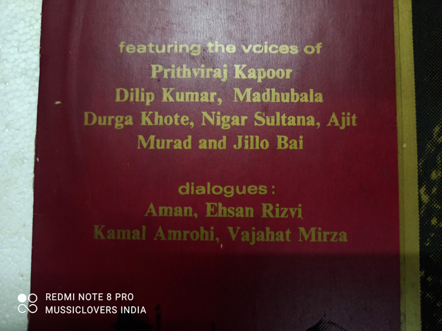 Buy Vintage MUGHAL-E-AZAM RARE SET OF 3 LONG PLAY RECORDS WITH STORY ...