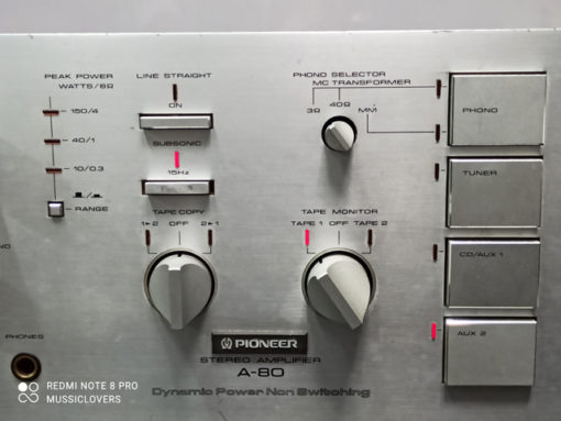 Buy Vintage PIONEER A-80 HI POWER VINTAGE STEREO INTEGRATED AMPLIFIER ...